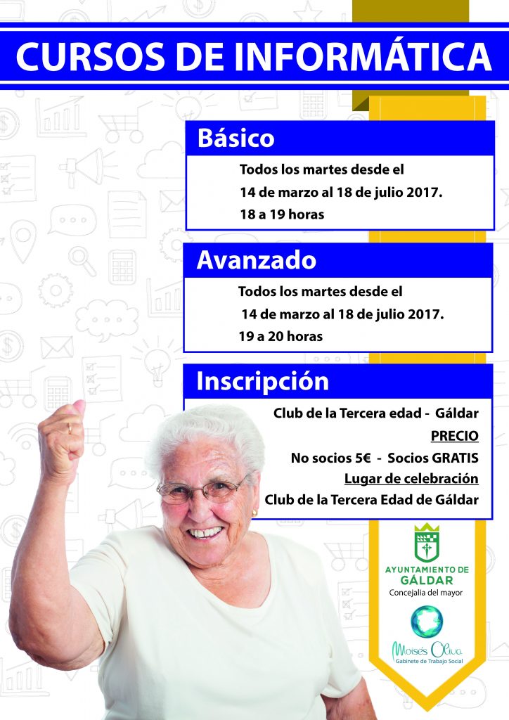 Curso de Informática para Mayores en el Club de la Tercera Edad de Gáldar